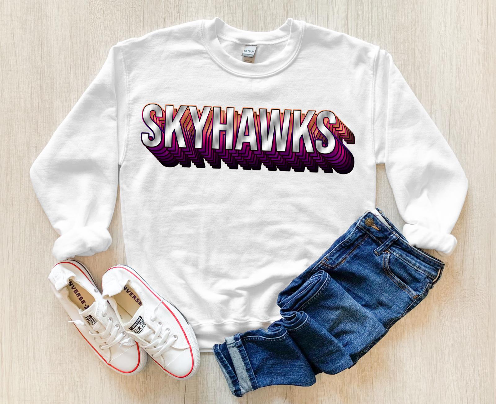 Skyhawks Layered Stack DTF Print – Torch Light
