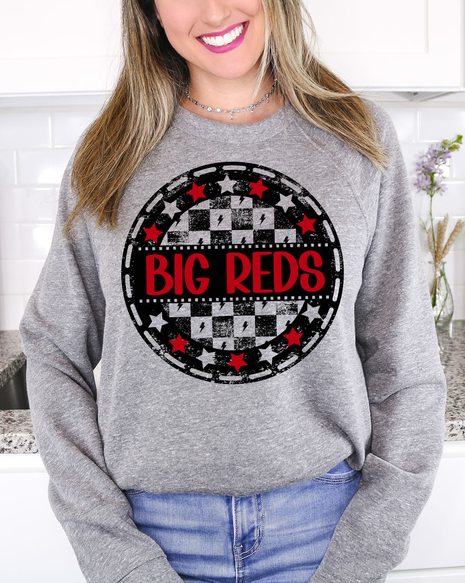 Big Reds Checker Circle DTF Print – Torch Light