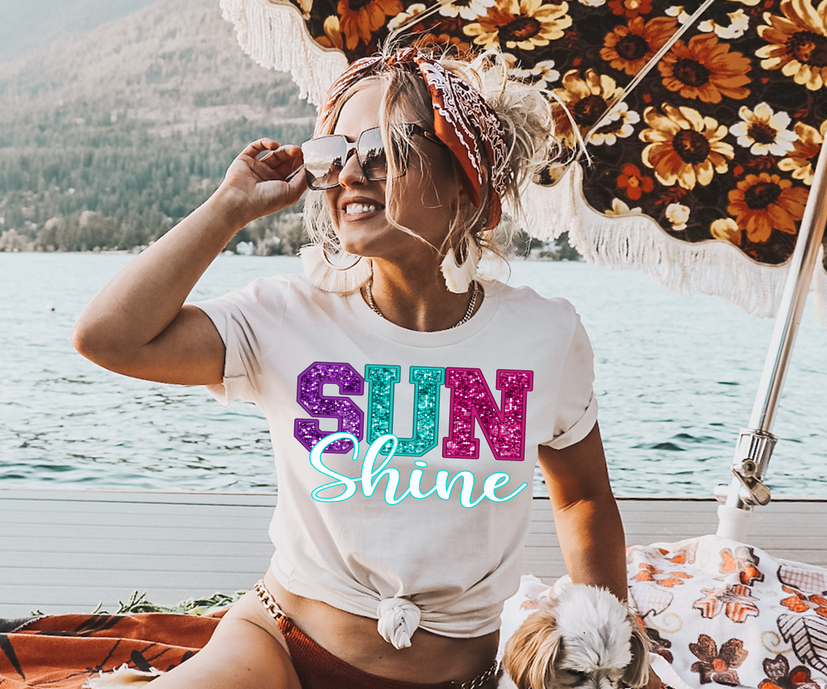 Sunshine Faux Sequin DTF Print – Torch Light