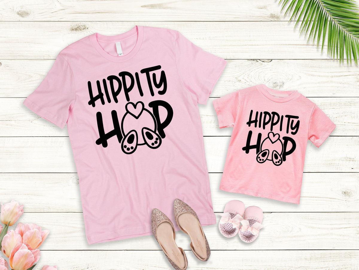 Mama Mini Hippity Hop Easter Bunny Screen Print Low Heat Torch Light