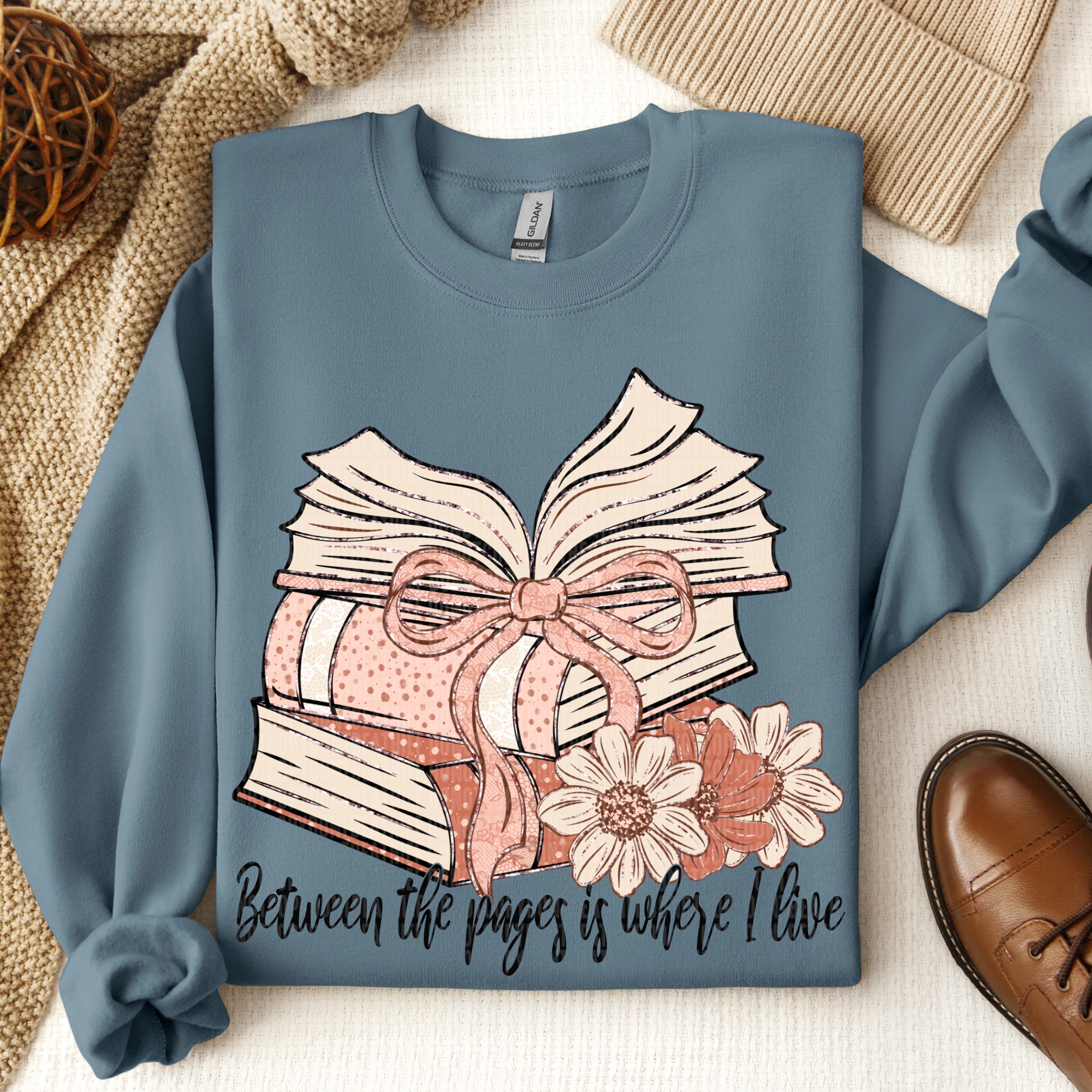 Between The Pages Is Where I Live DTF Print – Torch Light