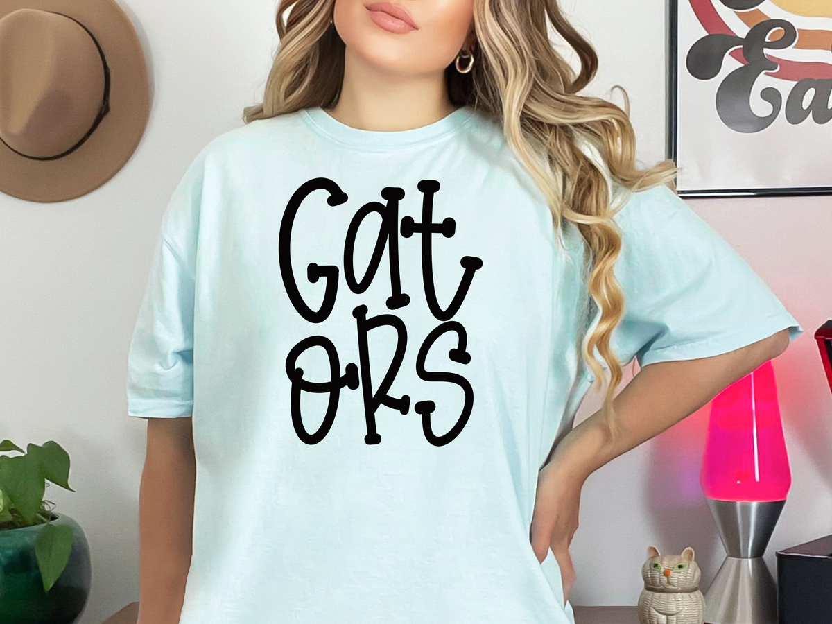 Funky Serif Gators DTF Print – Torch Light