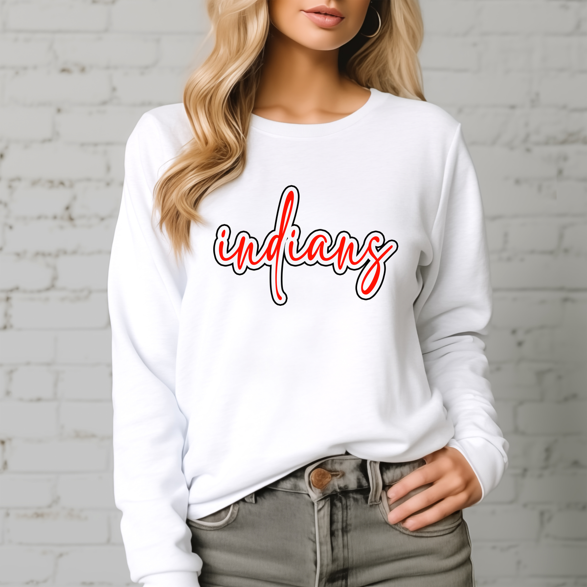 Indians Script Outline DTF Print – Torch Light