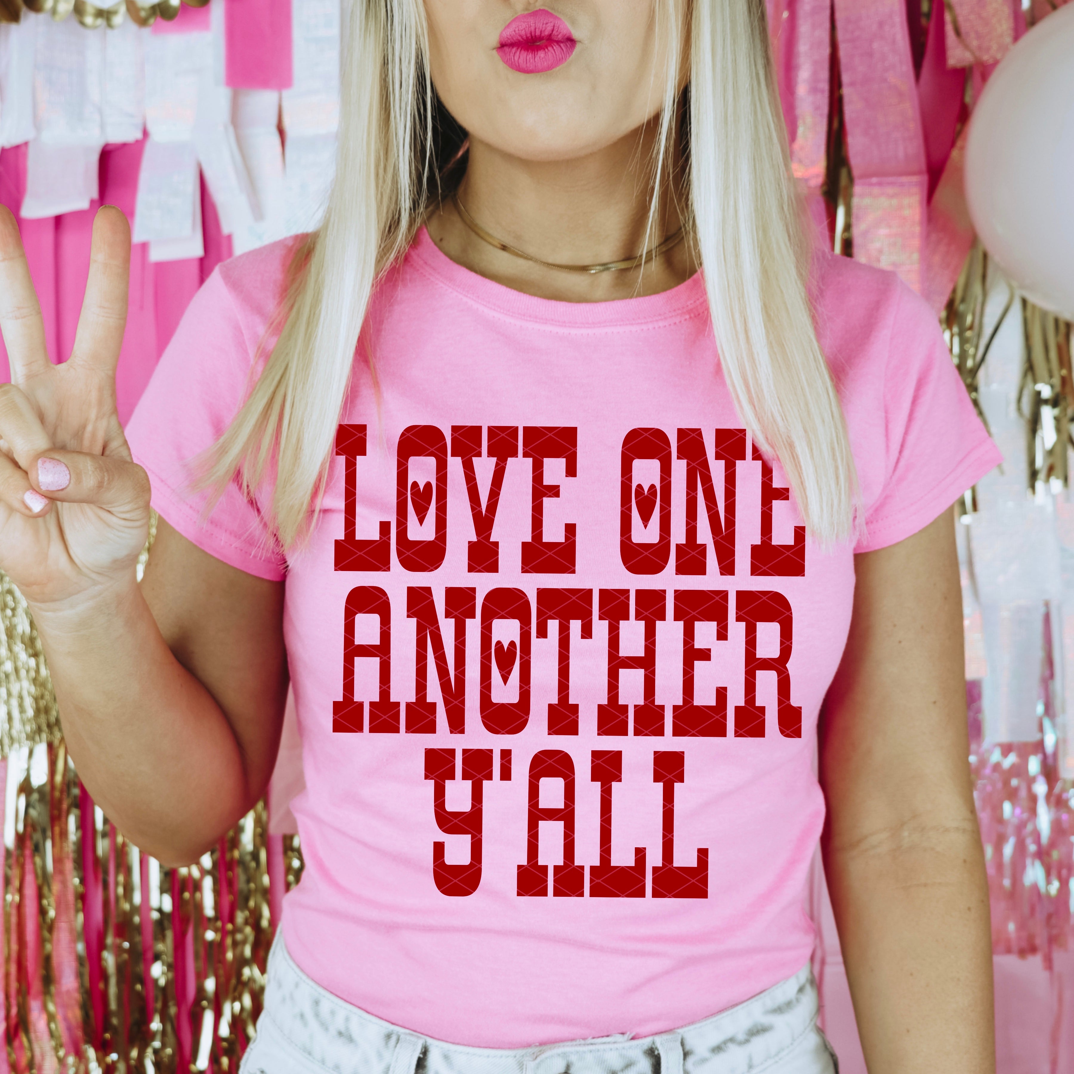 Love One Another Y'all DTF Print – Torch Light