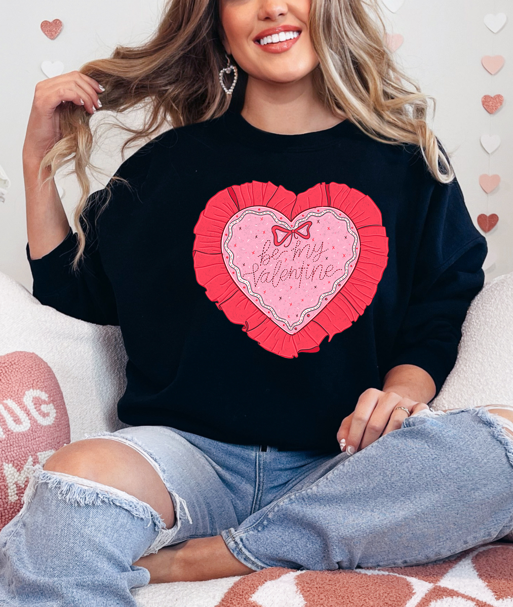 Ruffle Be My Valentine Heart DTF Print – Torch Light