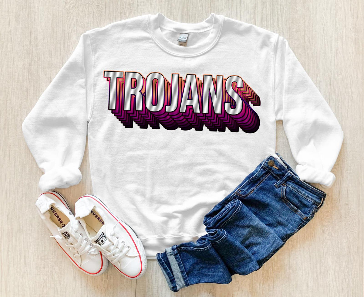 Trojans Layered Stack DTF Print – Torch Light