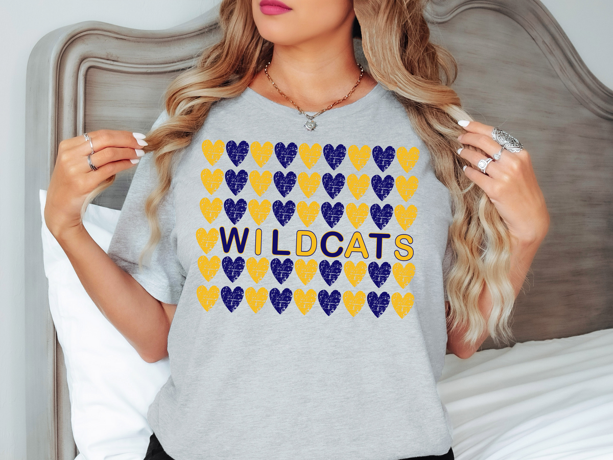 Wildcats Heart Collage DTF Print – Torch Light