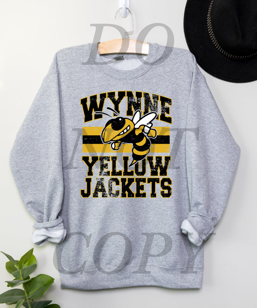 Classic Hometown Wynne YellowJackets DTF Print – Torch Light