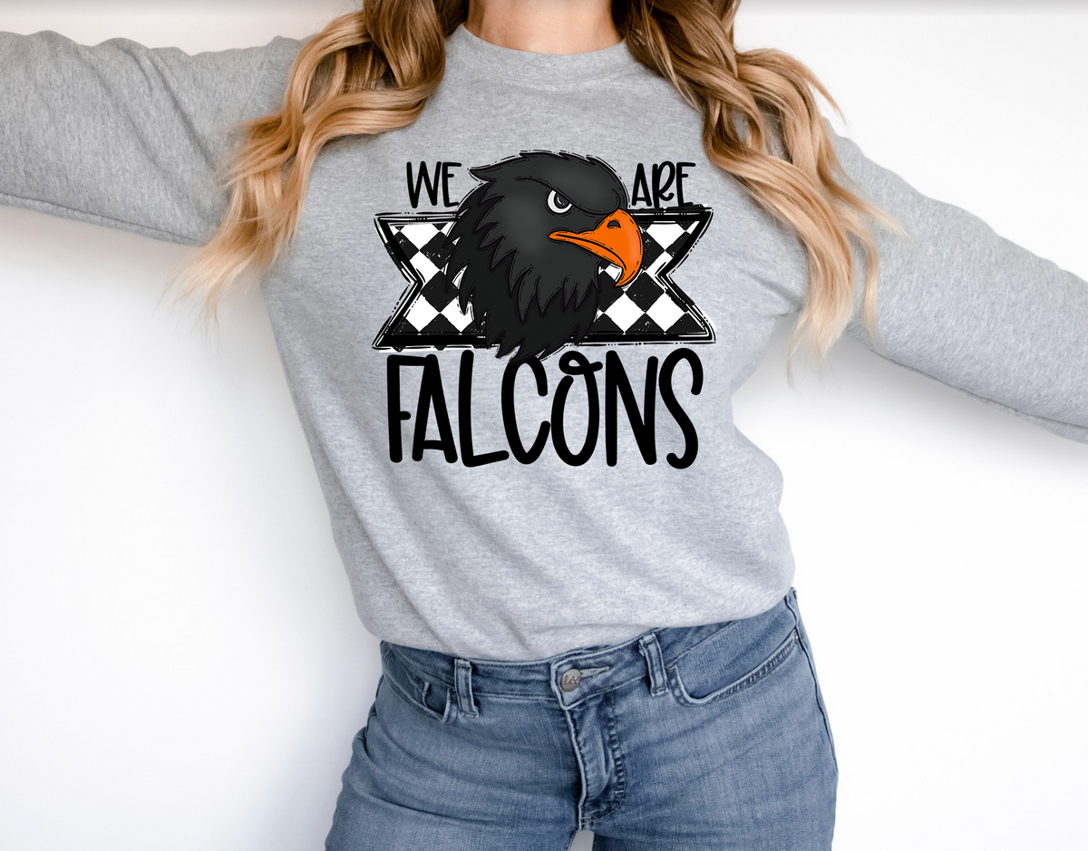 We Are Falcons Checker DTF Print – Torch Light