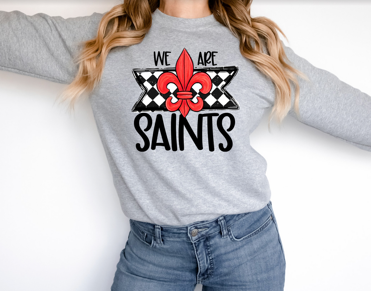 We Are Saints Checker DTF Print – Torch Light