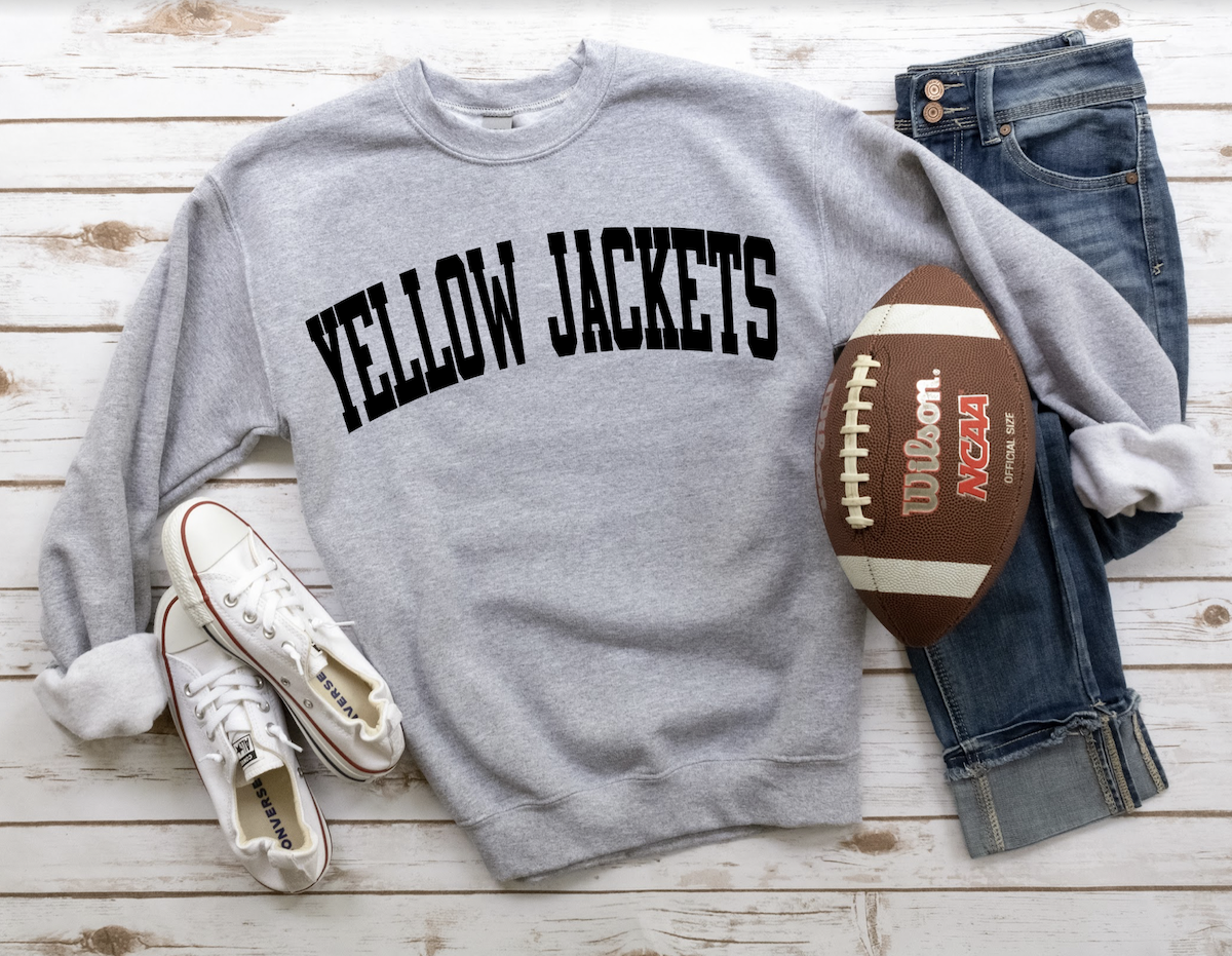 Yellow Jackets Solid Arch DTF Print – Torch Light