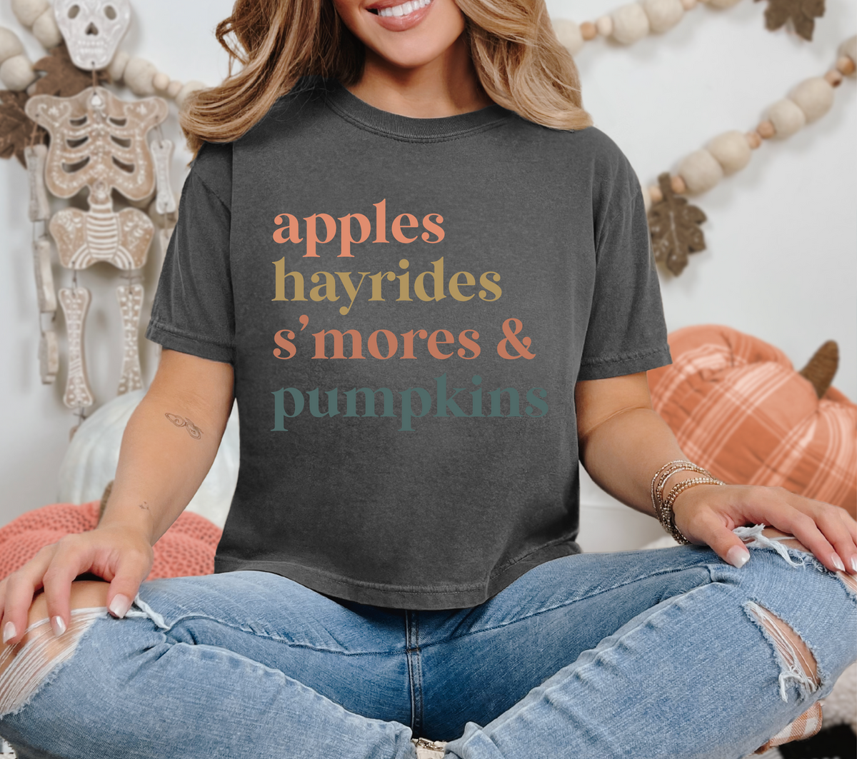 Apples Hayrides Smores Pumpkins DTF Print – Torch Light
