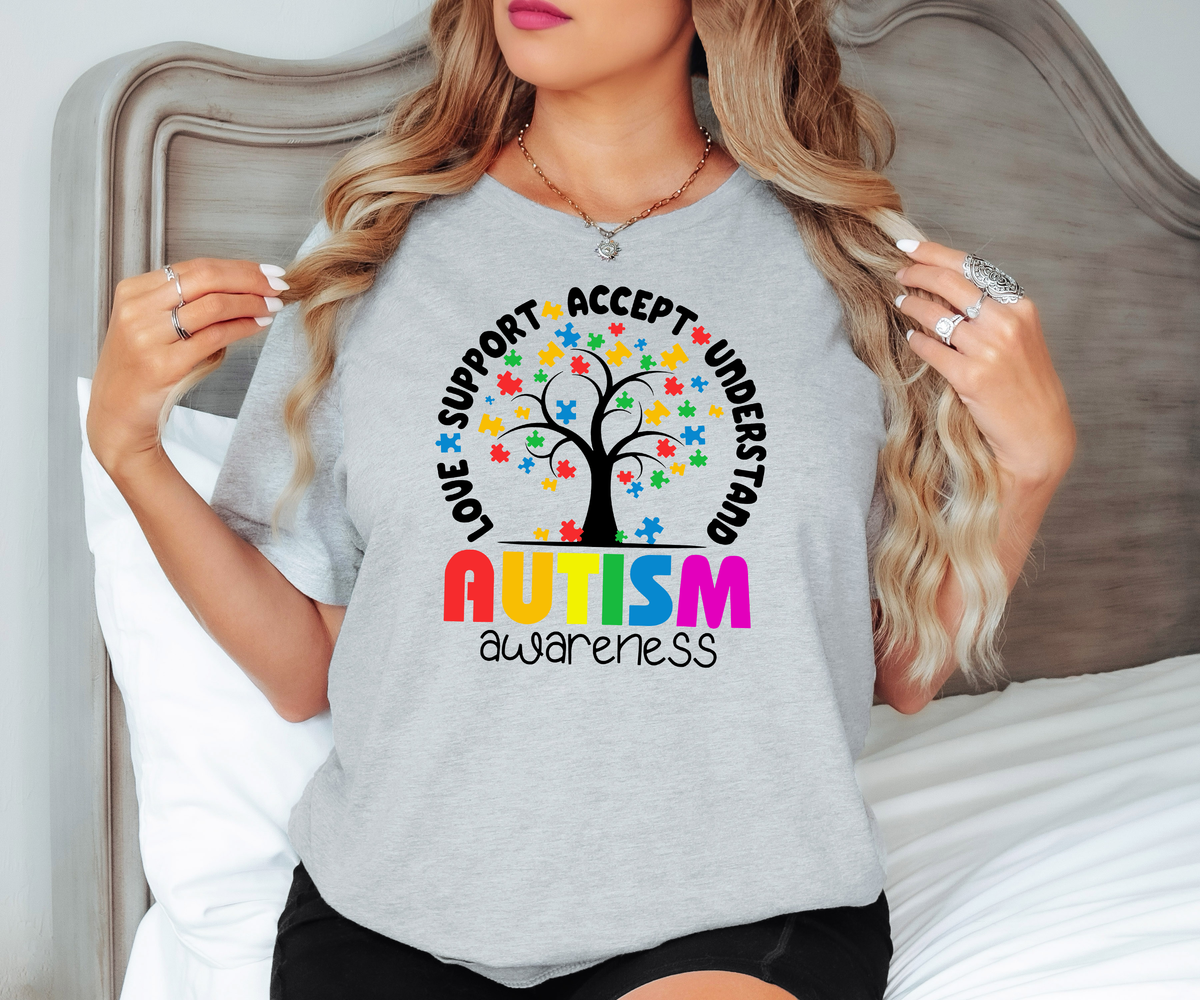 Autism Tree DTF Print – Torch Light