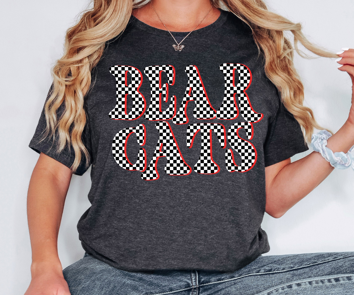 Bearcats Checker Shadow DTF Print – Torch Light