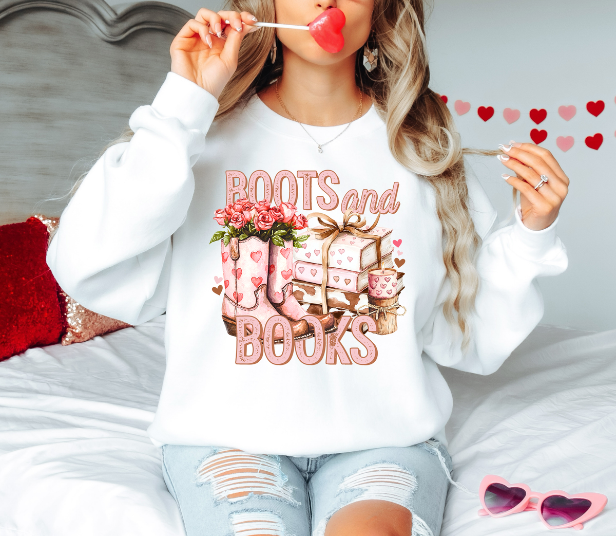 Boots and Books DTF Print – Torch Light