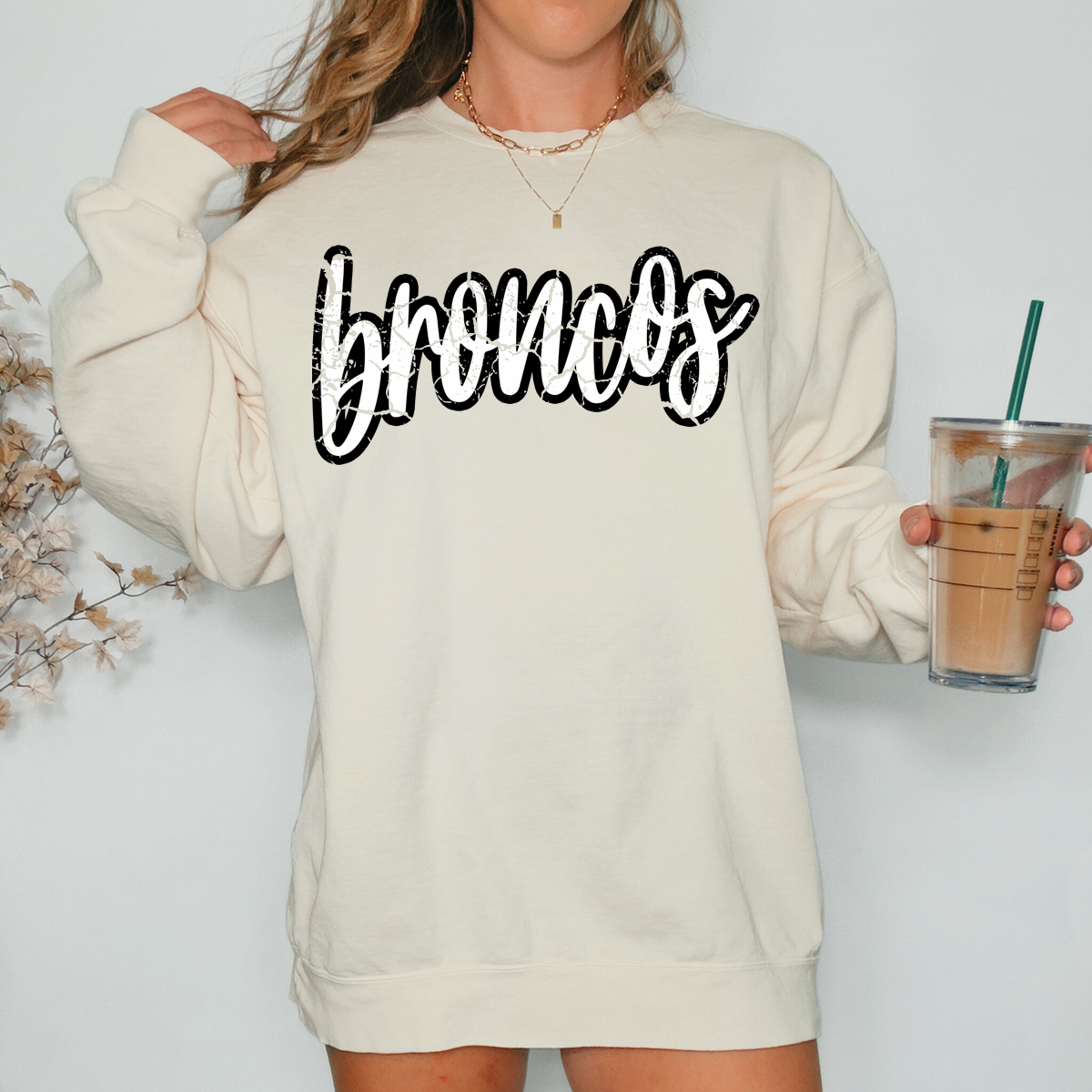 Broncos Crackle Cursive Teams DTF Print – Torch Light