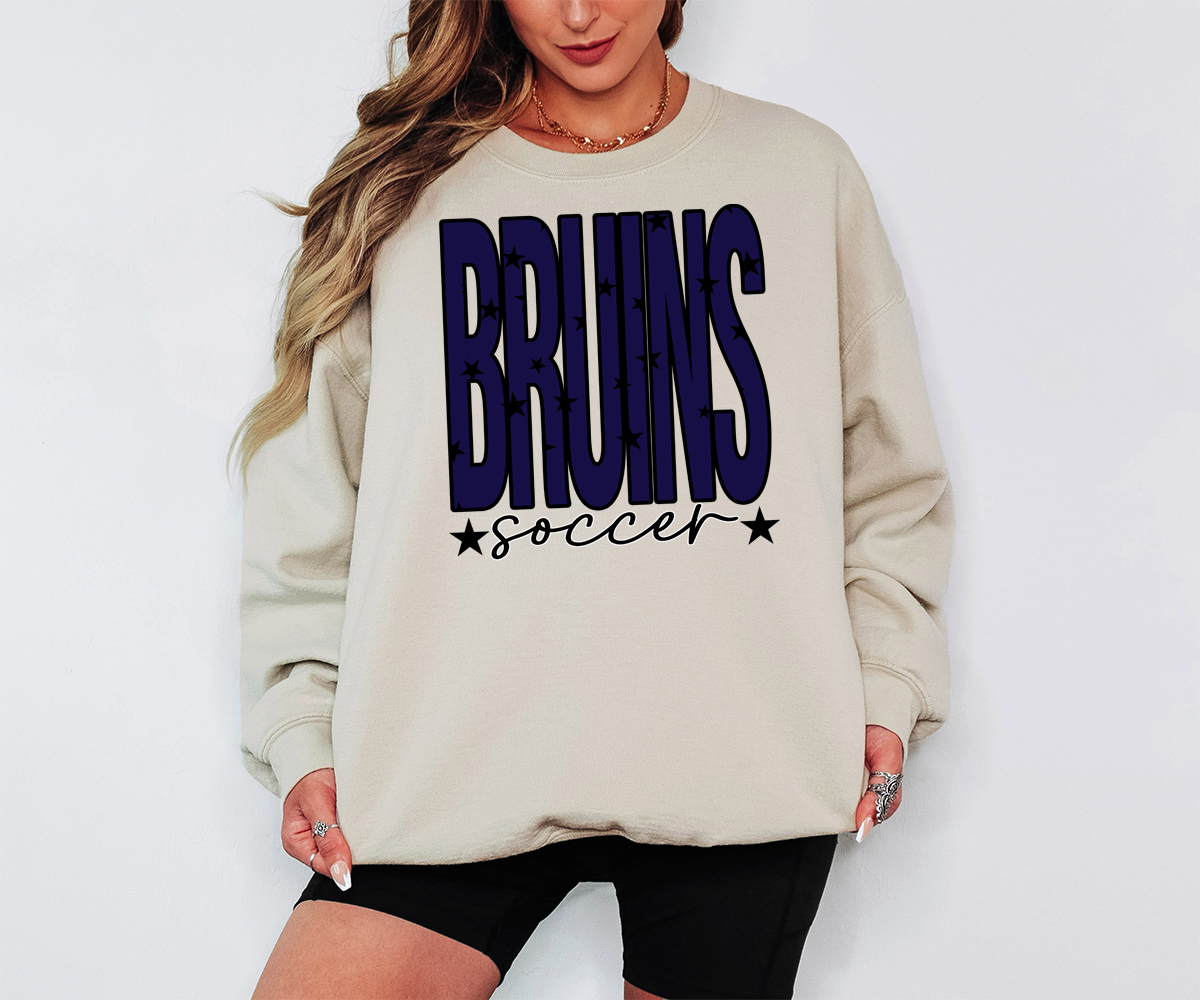 Bruins Soccer Star Power Team Sports DTF Print – Torch Light