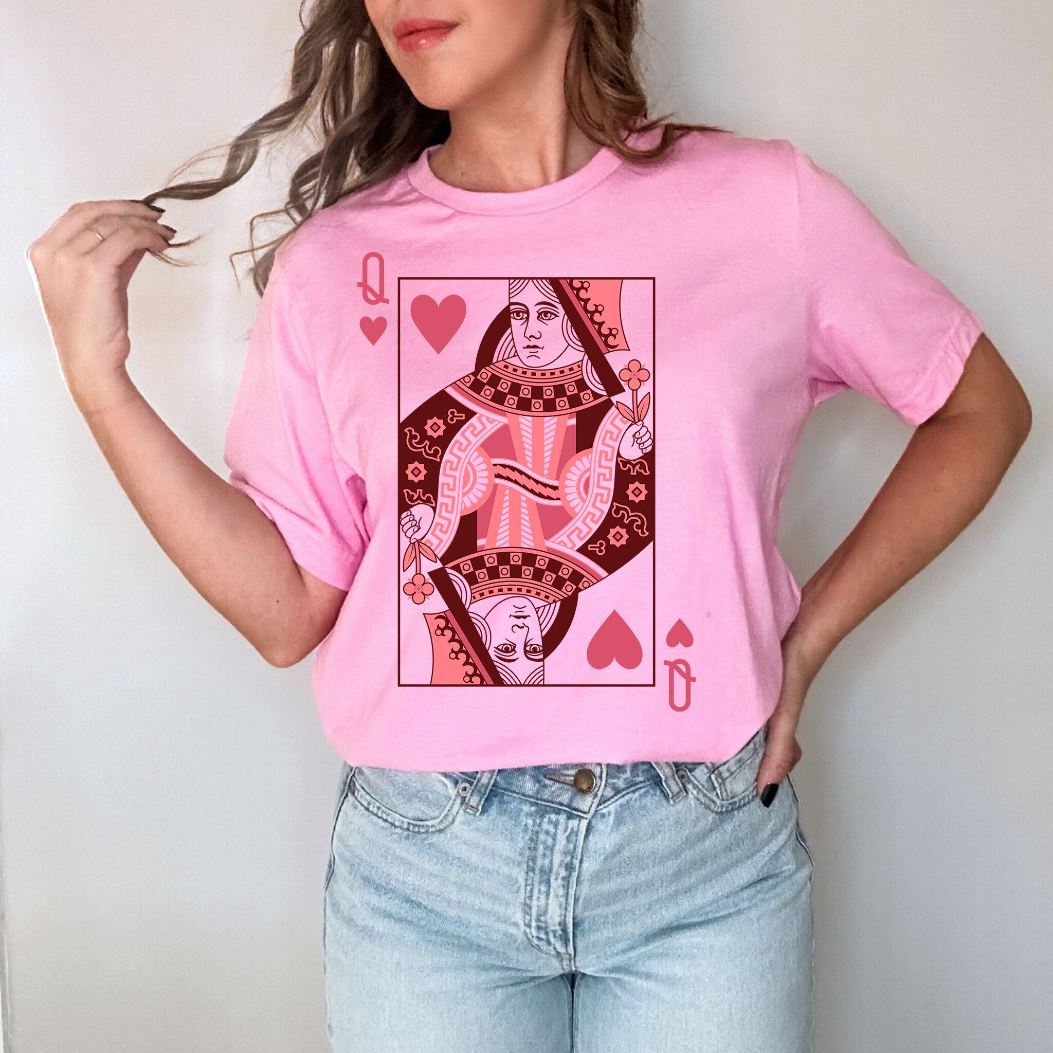 Vintage Queen of Hearts Playing Card DTF Print – Torch Light