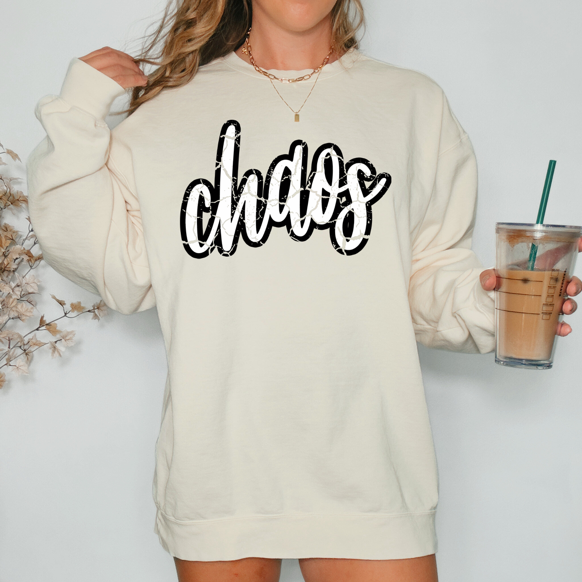 Chaos Crackle Cursive Teams DTF Print – Torch Light