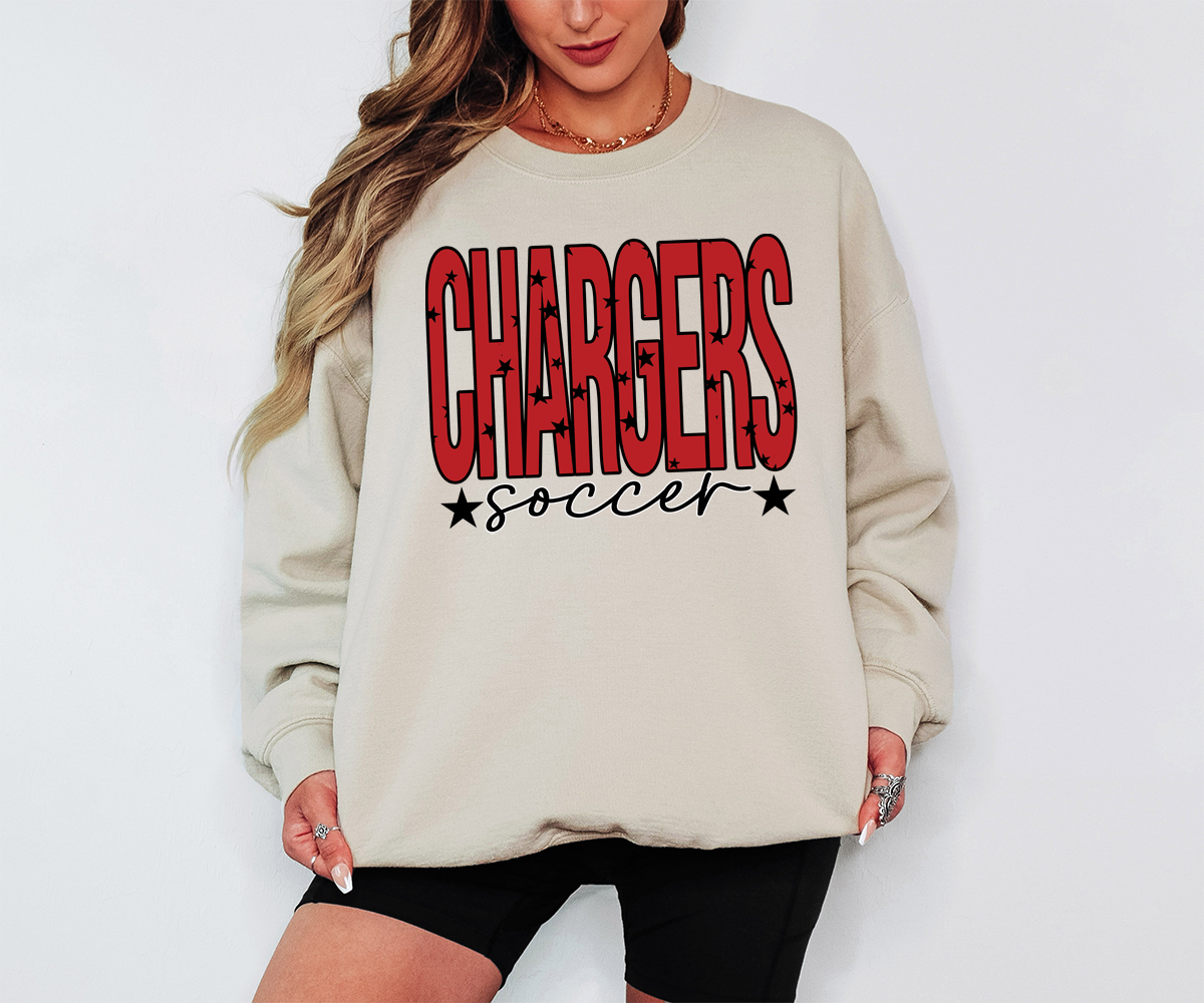 Chargers Soccer Star Power Team Sports DTF Print – Torch Light