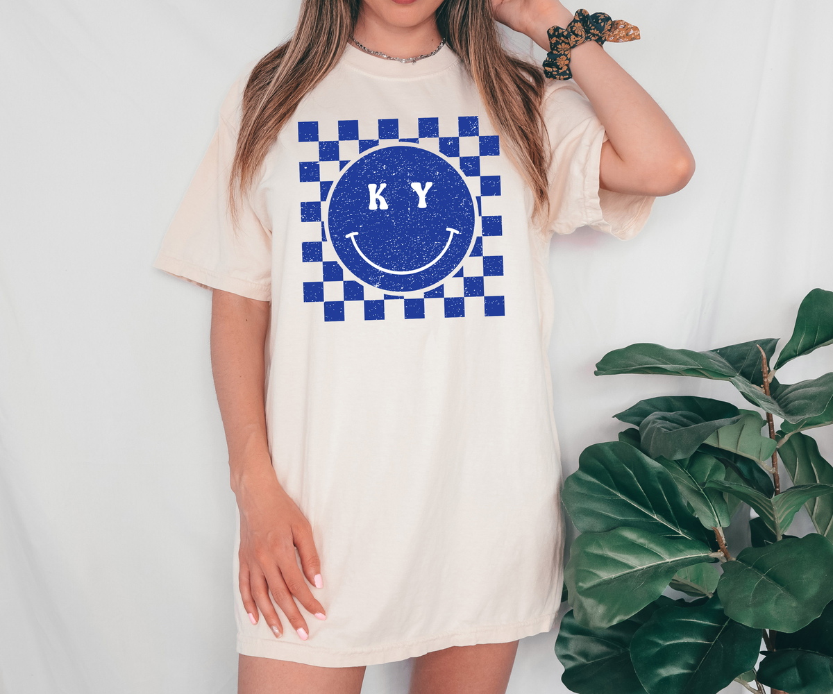 Checker Kentucky Distressed DTF Print – Torch Light