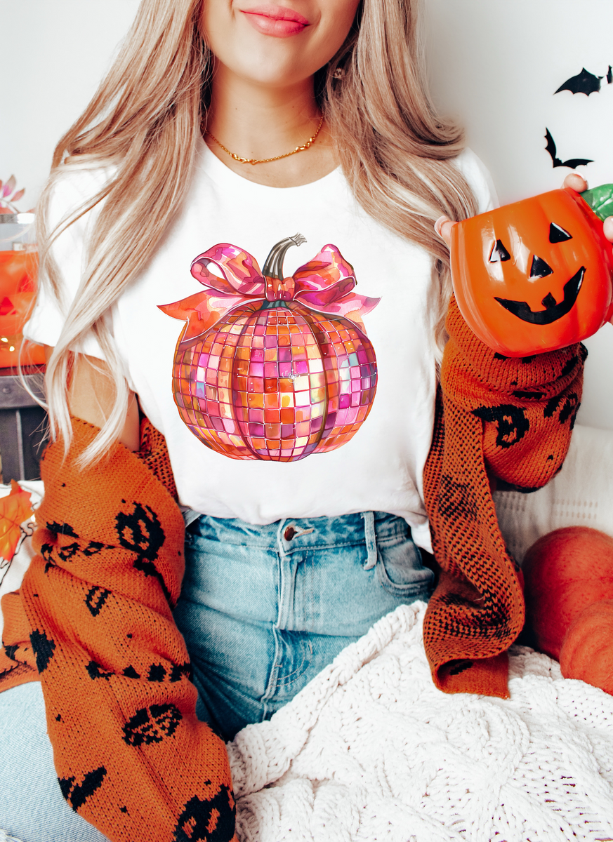 Disco Pumpkin DTF Print – Torch Light