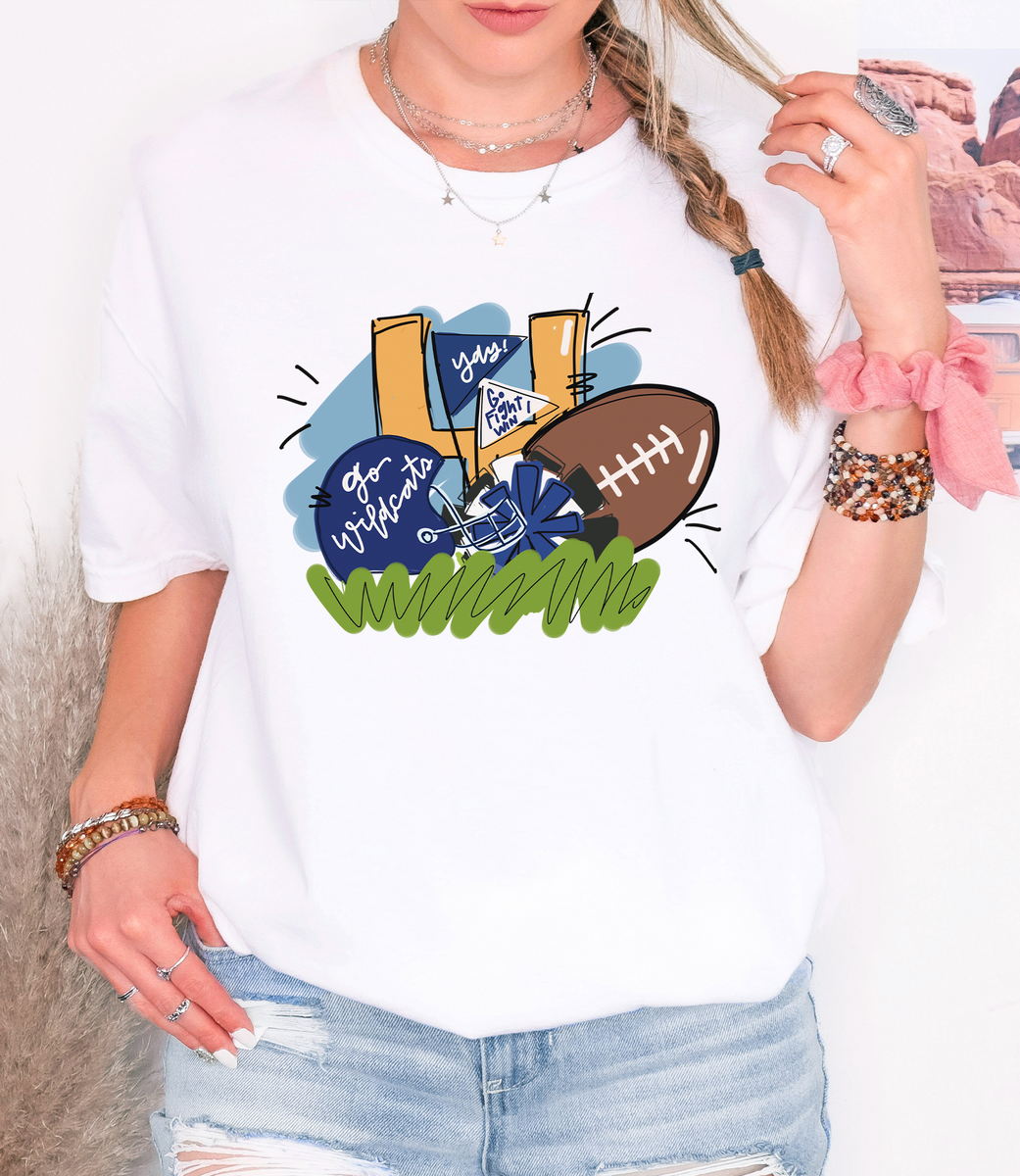 Go Fight Win Wildcats Football DTF Print – Torch Light