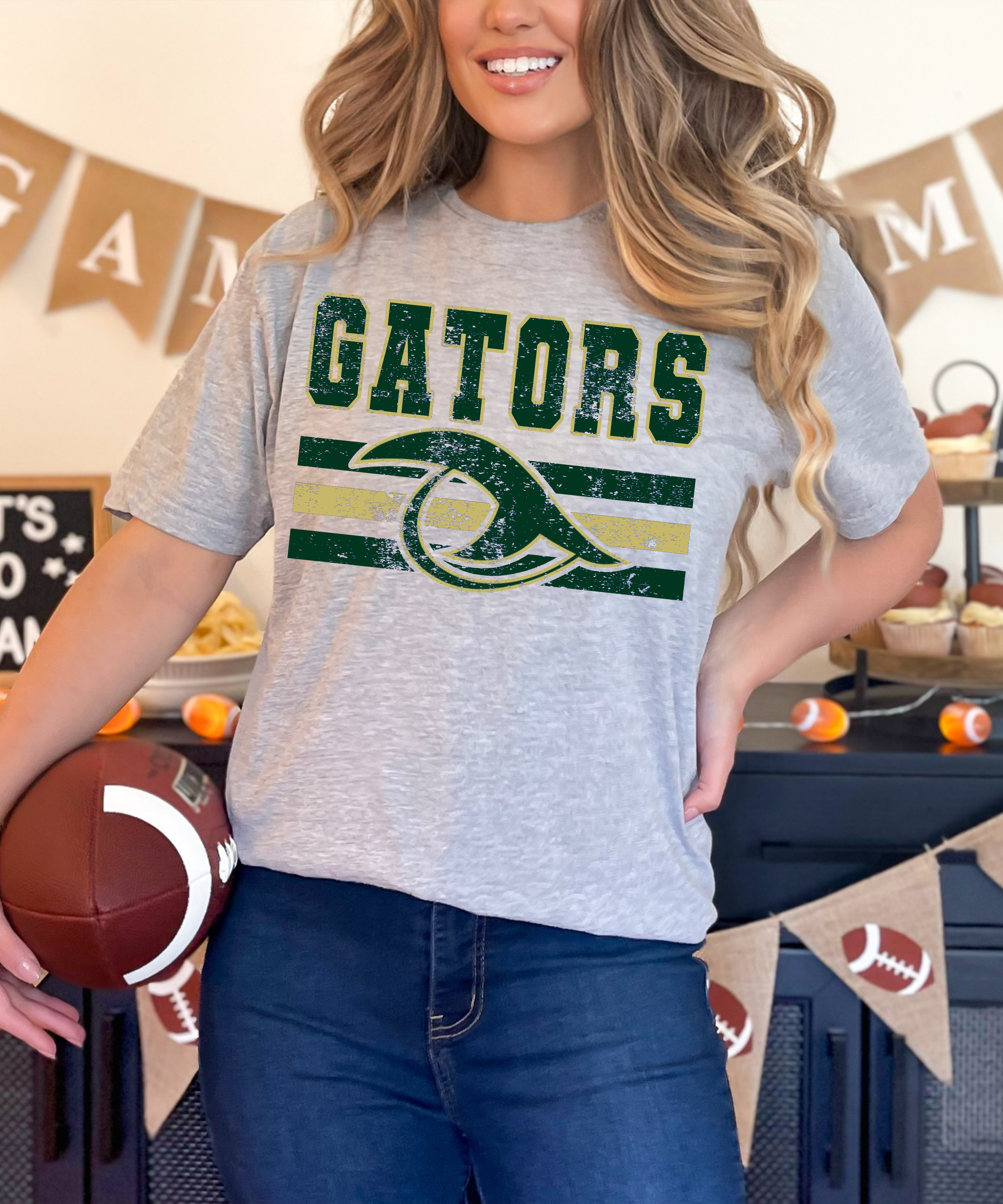 Grunge Gators DTF Print – Torch Light
