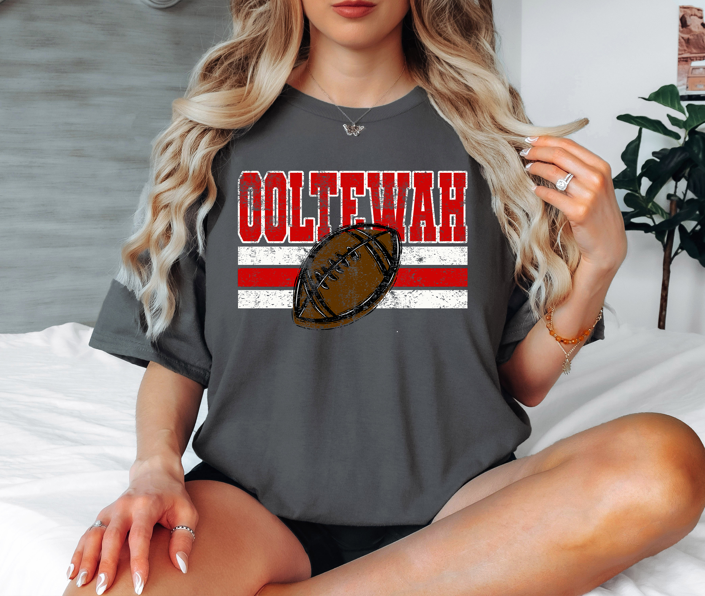 Ooltewah Football Grunge DTF Print – Torch Light