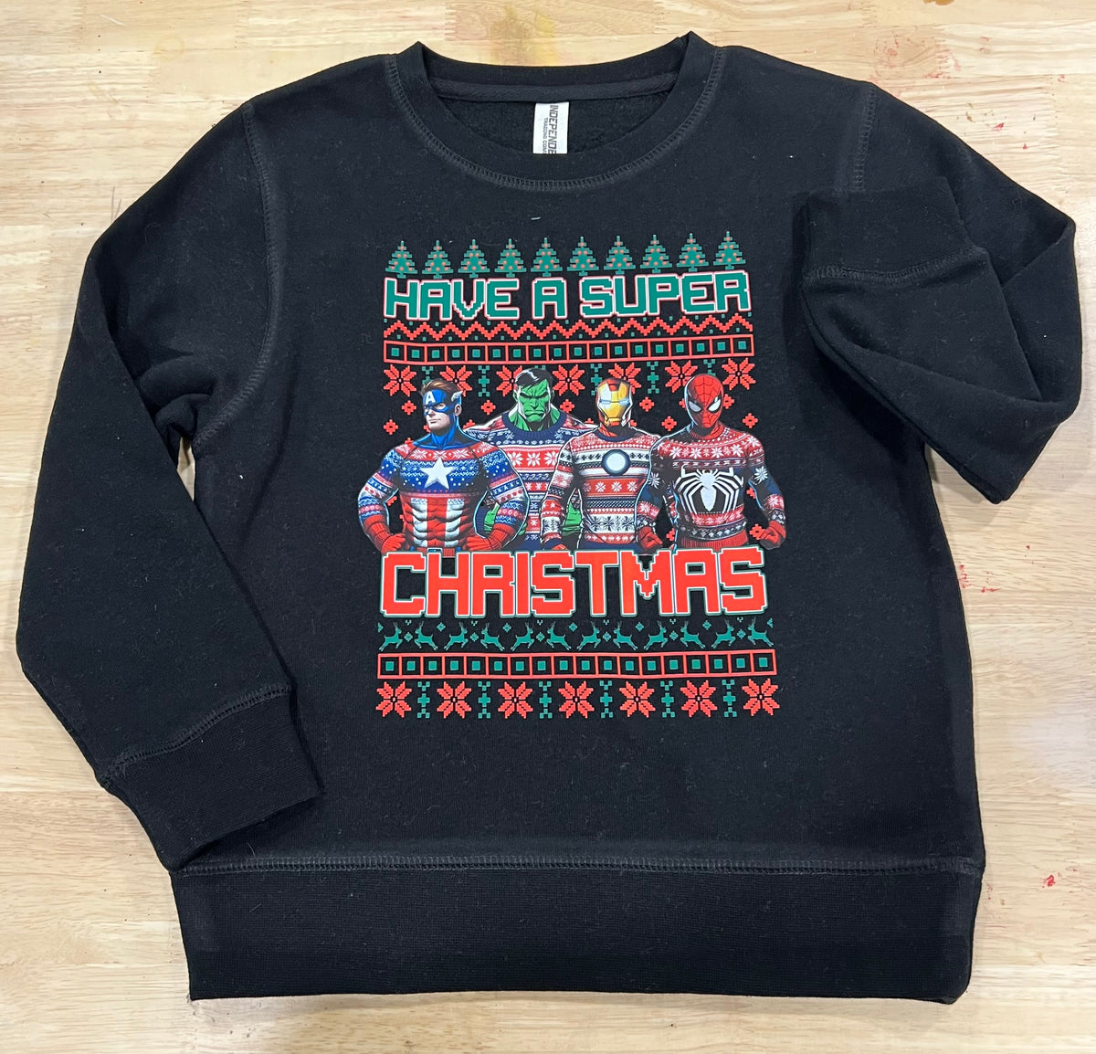 Super Christmas Super Hero DTF Print – Torch Light