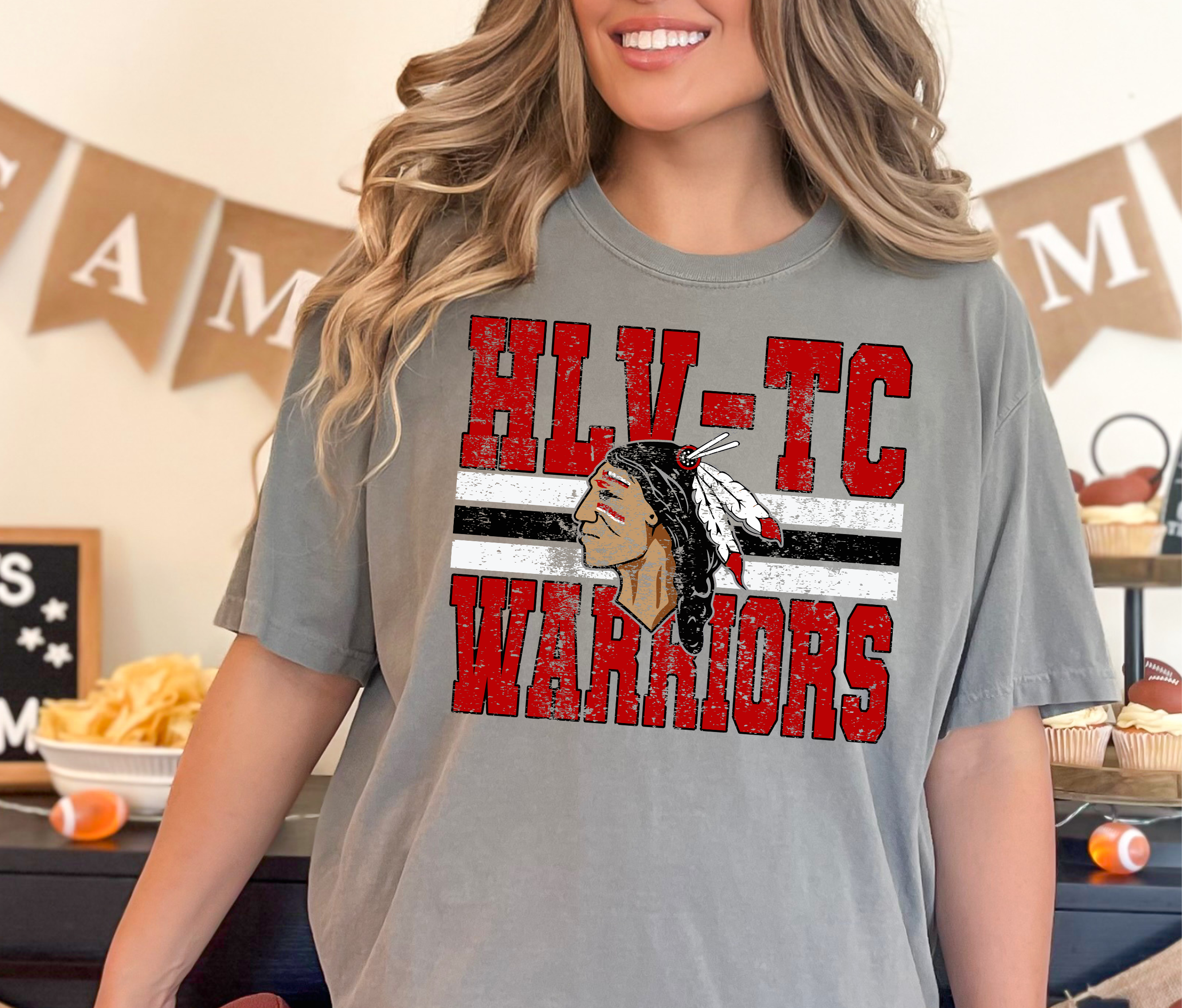 HLV TC Warriors Grunge DTF Print – Torch Light