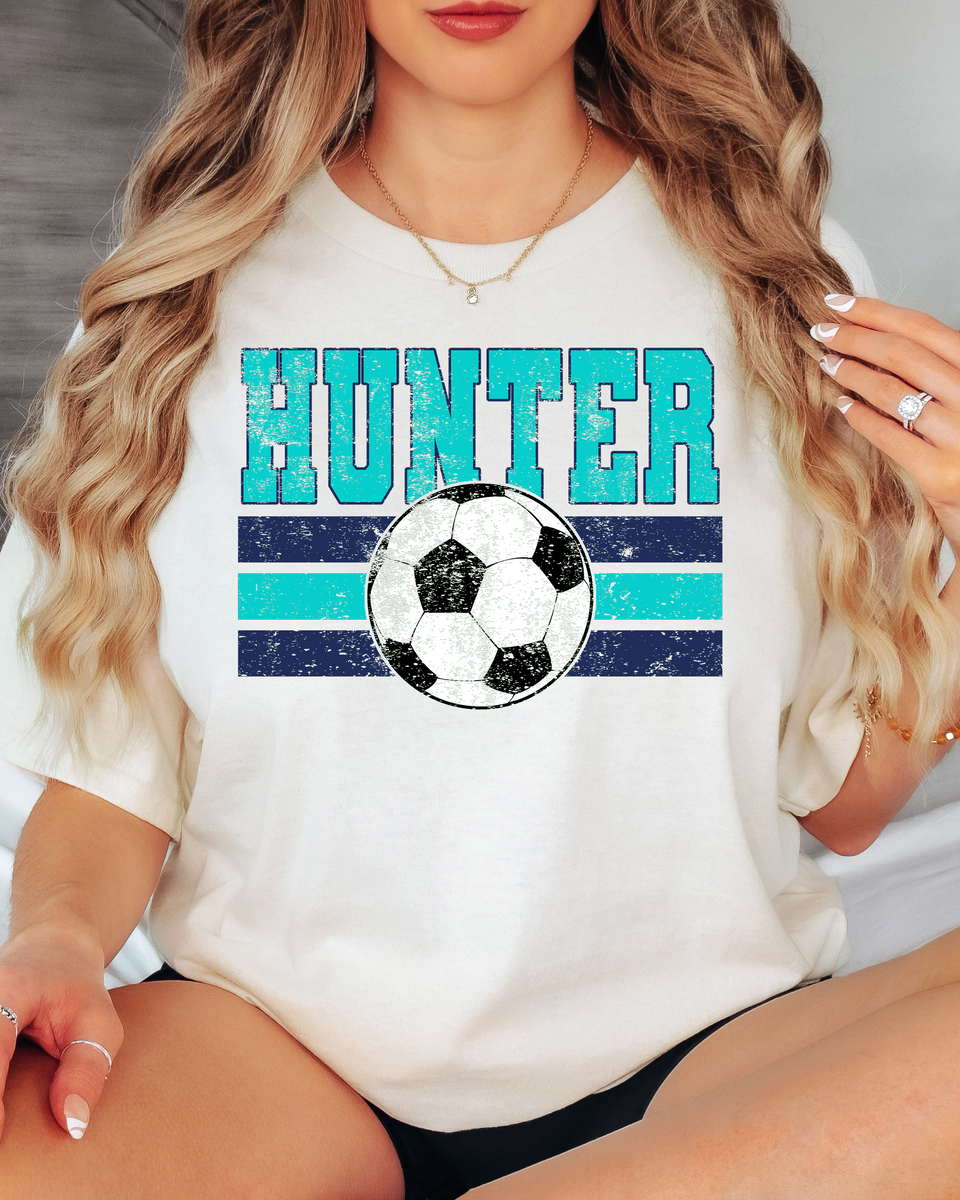 Grunge Hunter Soccer DTF Print – Torch Light
