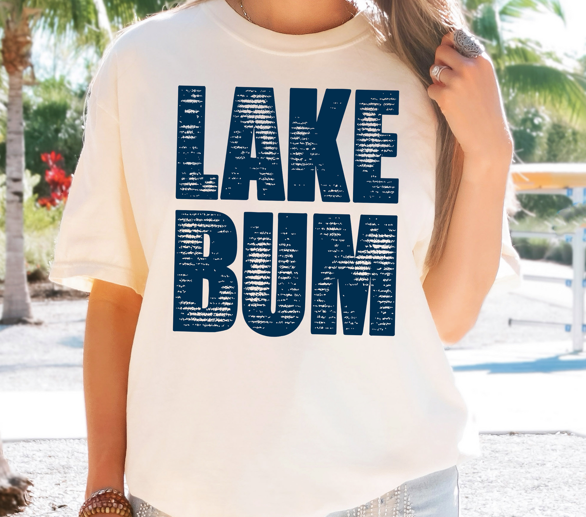 Distressed Lake Bum DTF Print – Torch Light