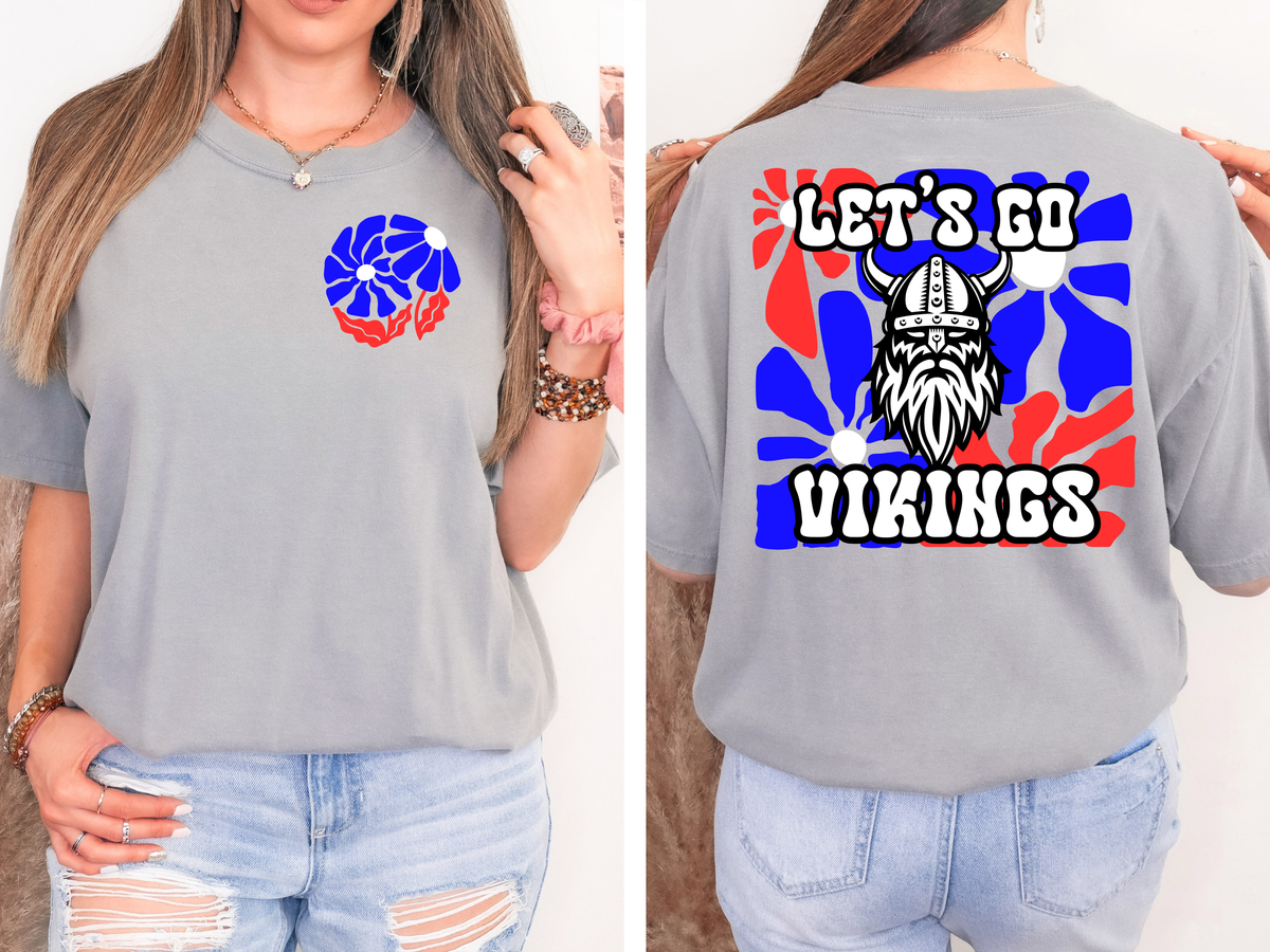 Let's Go Vikings Floral 02 DTF Print – Torch Light