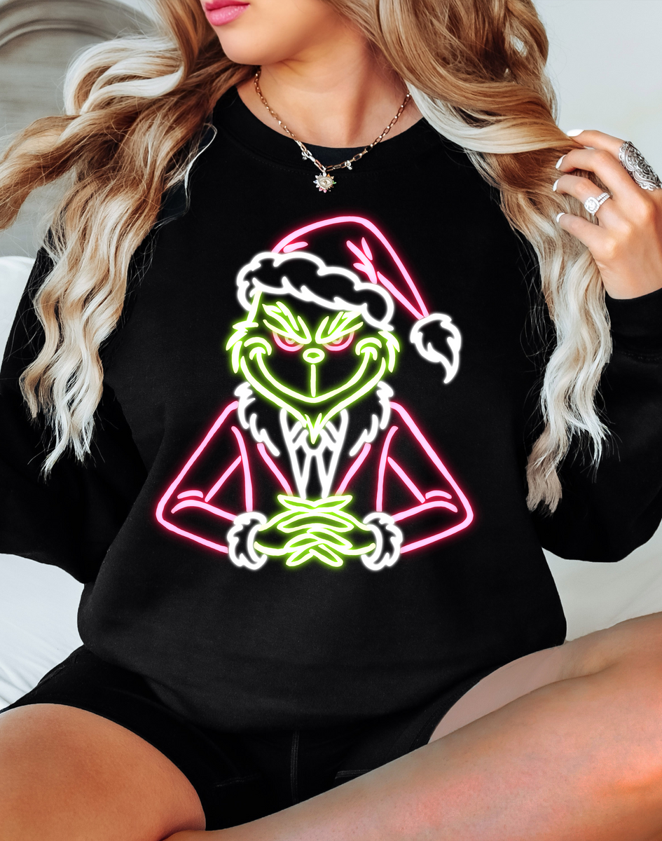 Neon Grinch DTF Print – Torch Light