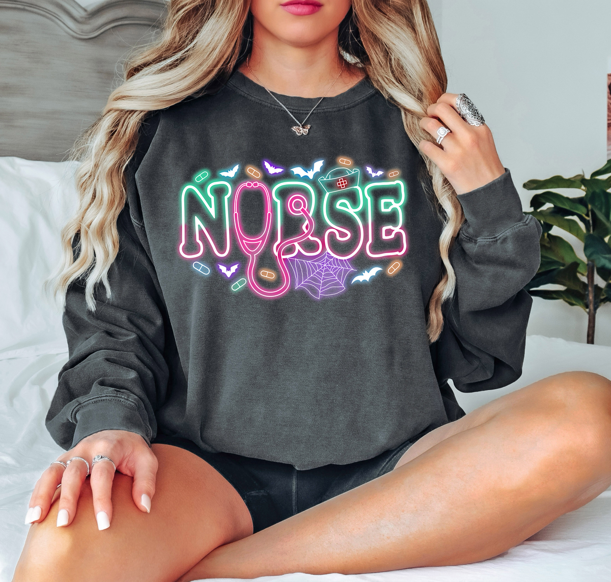 Neon Nurse DTF Print – Torch Light