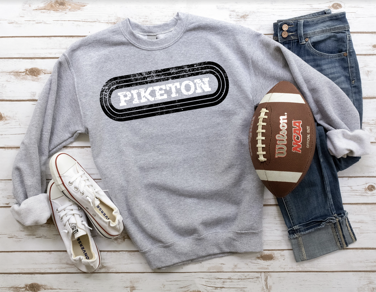 Piketon Retro Team Oval DTF Print – Torch Light