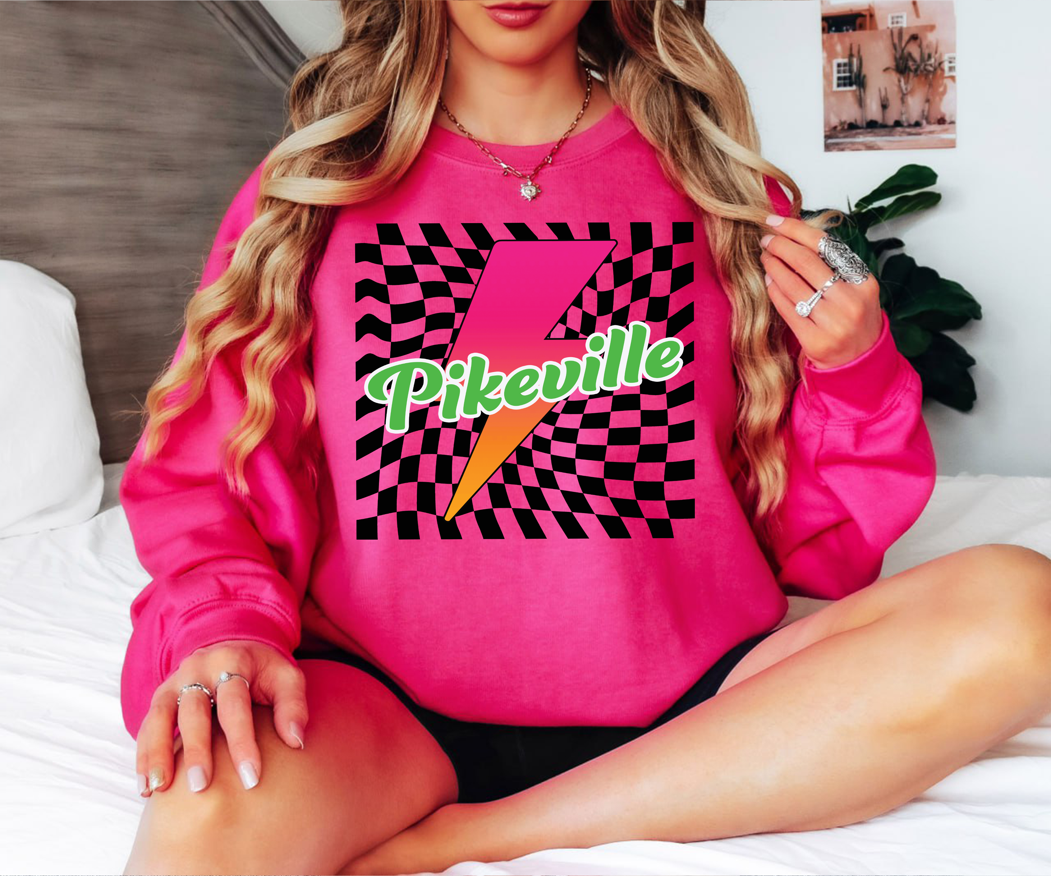 Pikeville Checker Leopard Bolt DTF Print – Torch Light