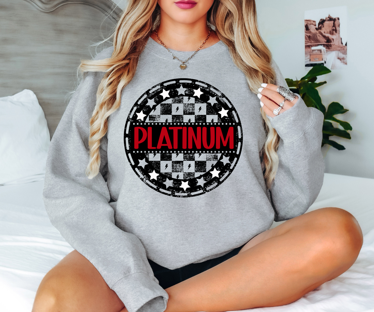 Platinum Checker Star Circle DTF Print – Torch Light