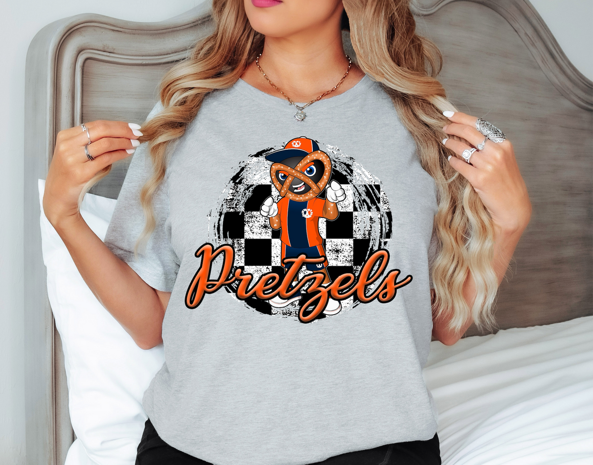 Pretzels Checker Circle DTF Print – Torch Light