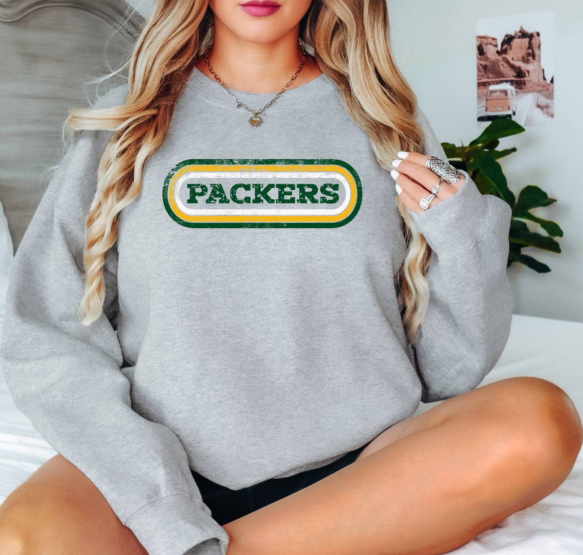 Packers Oval Retro DTF Print – Torch Light