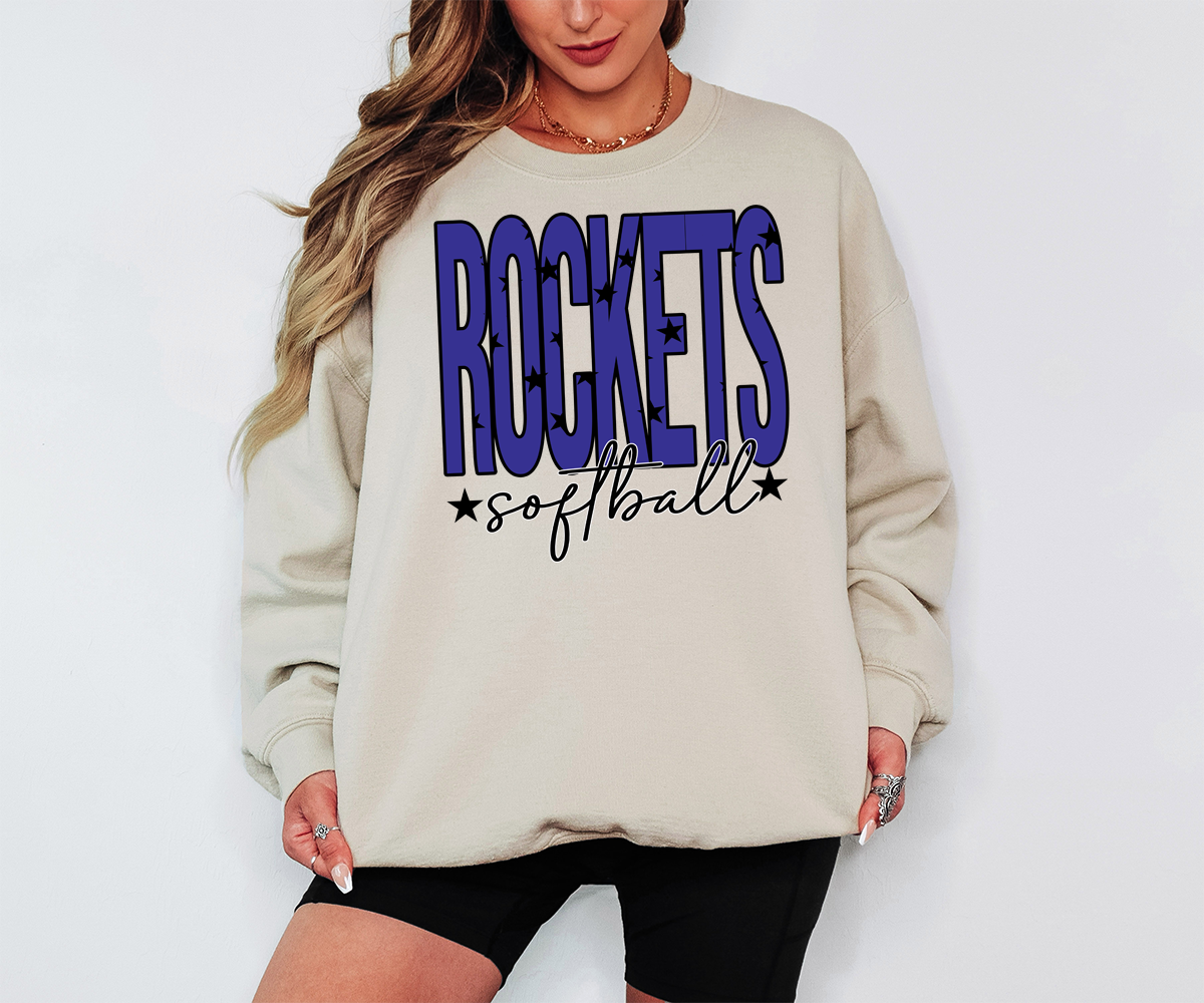 Rockets Softball Star Power Team Sports DTF Print – Torch Light