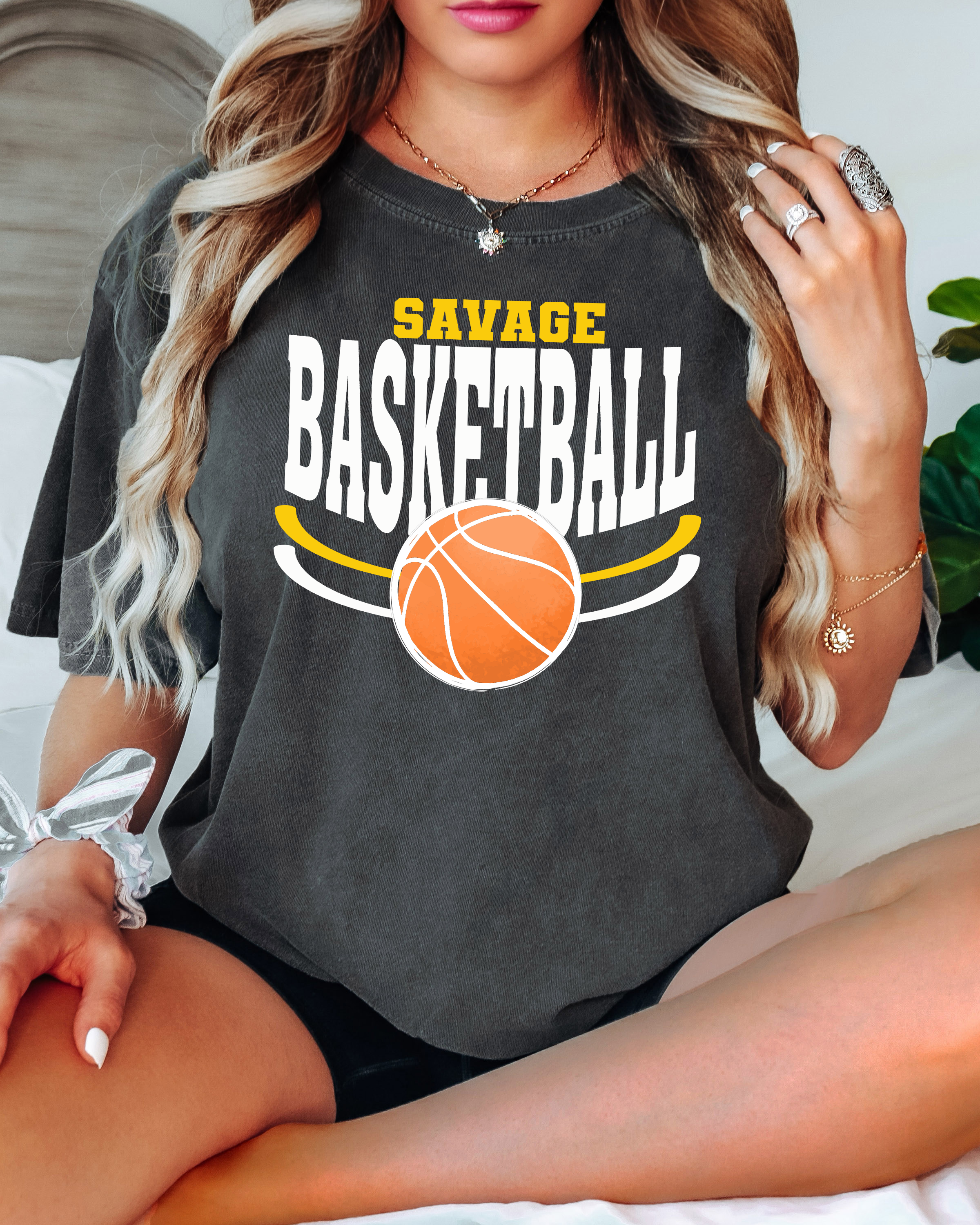 SAVAGE Basketball DTF Print – Torch Light
