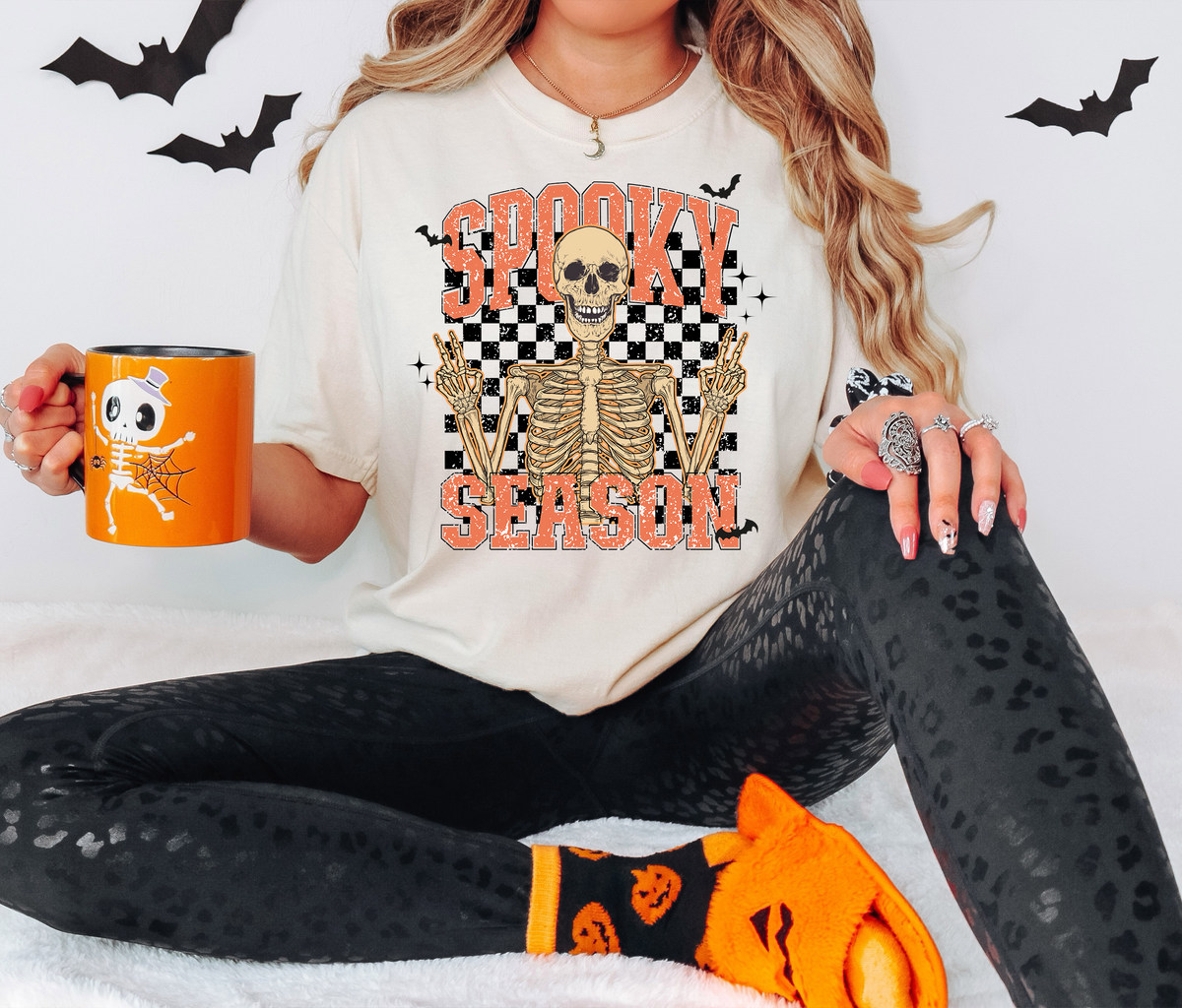 Spooky Season Skeleton DTF Print – Torch Light