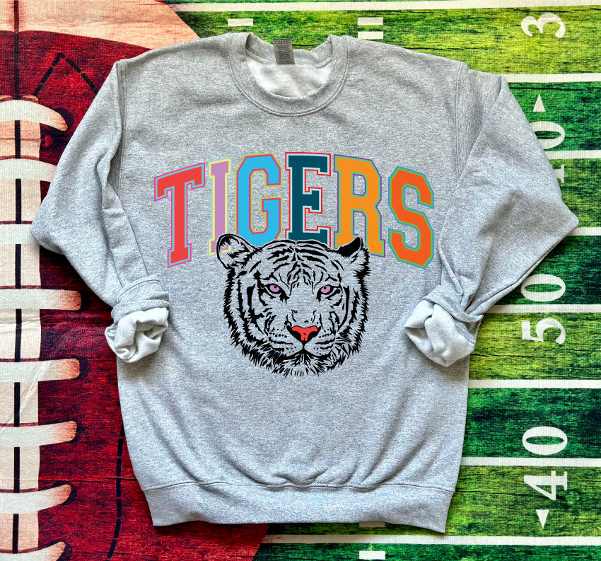 Rainbow Tigers DTF Print – Torch Light