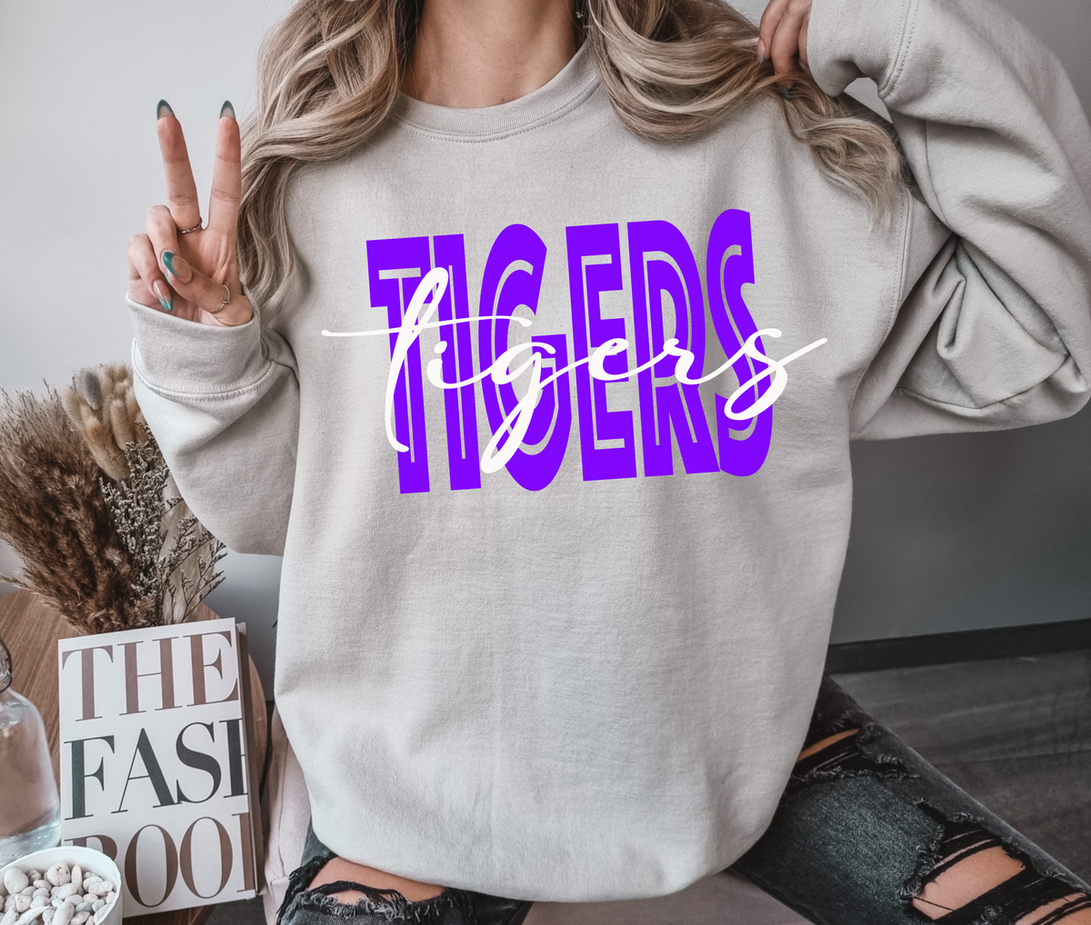 Tigers Two Tone DTF Print – Torch Light