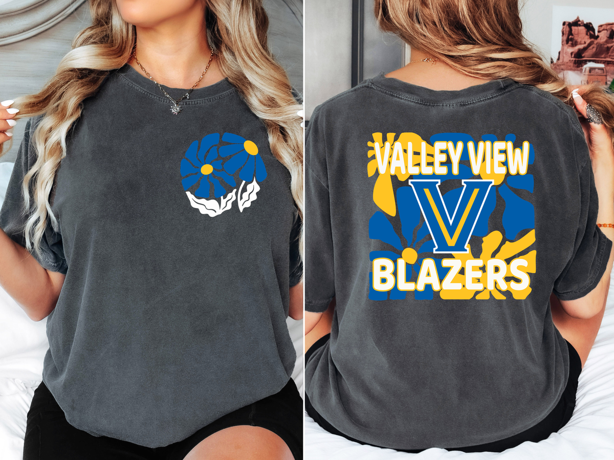 Valley View Blazers Floral DTF Print – Torch Light