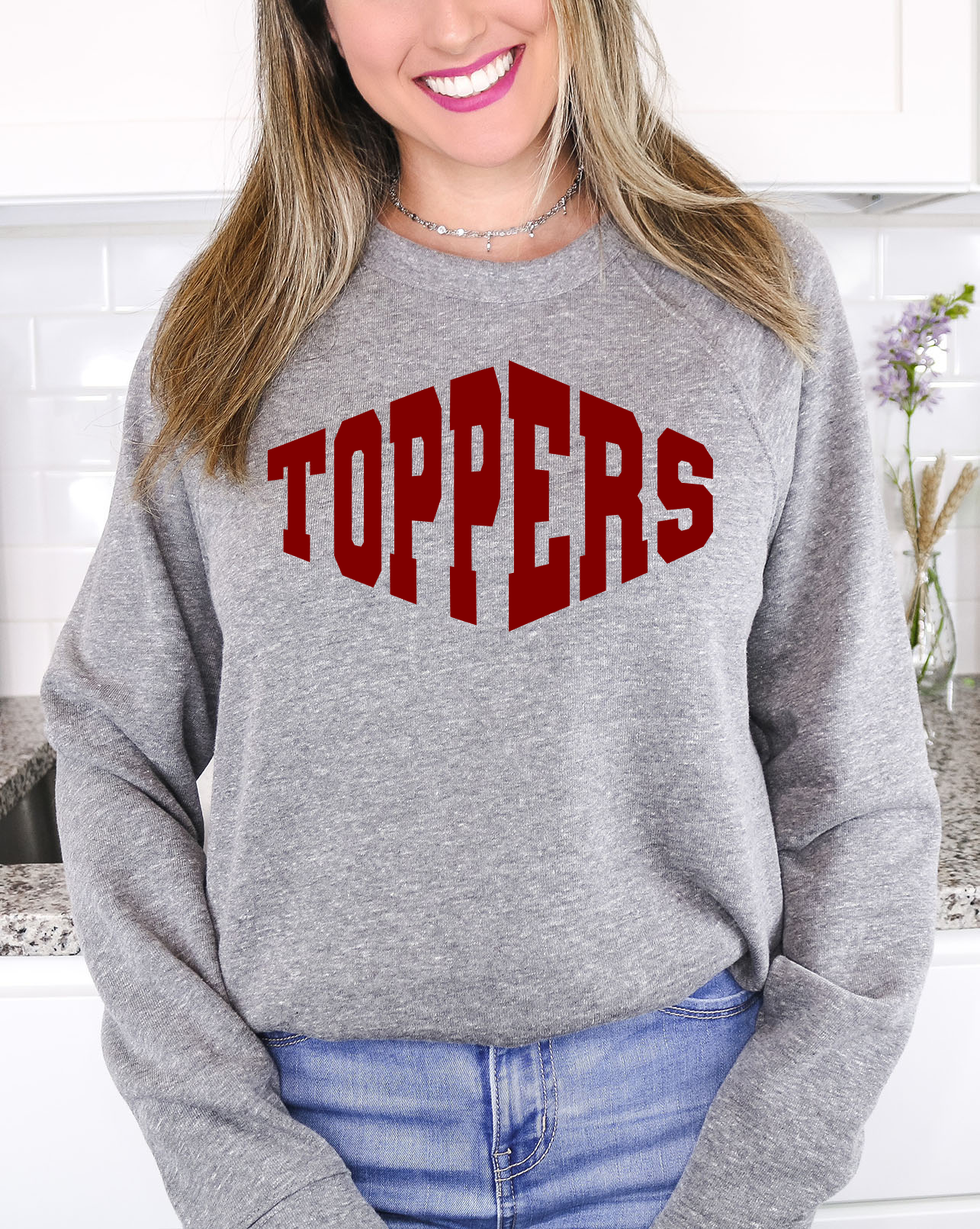 Toppers Warped Two Color Game Day DTF Print – Torch Light