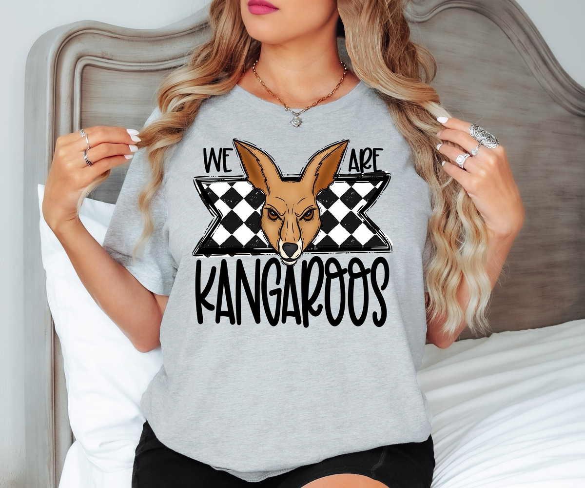 We Are Kangaroos Checker DTF Print – Torch Light