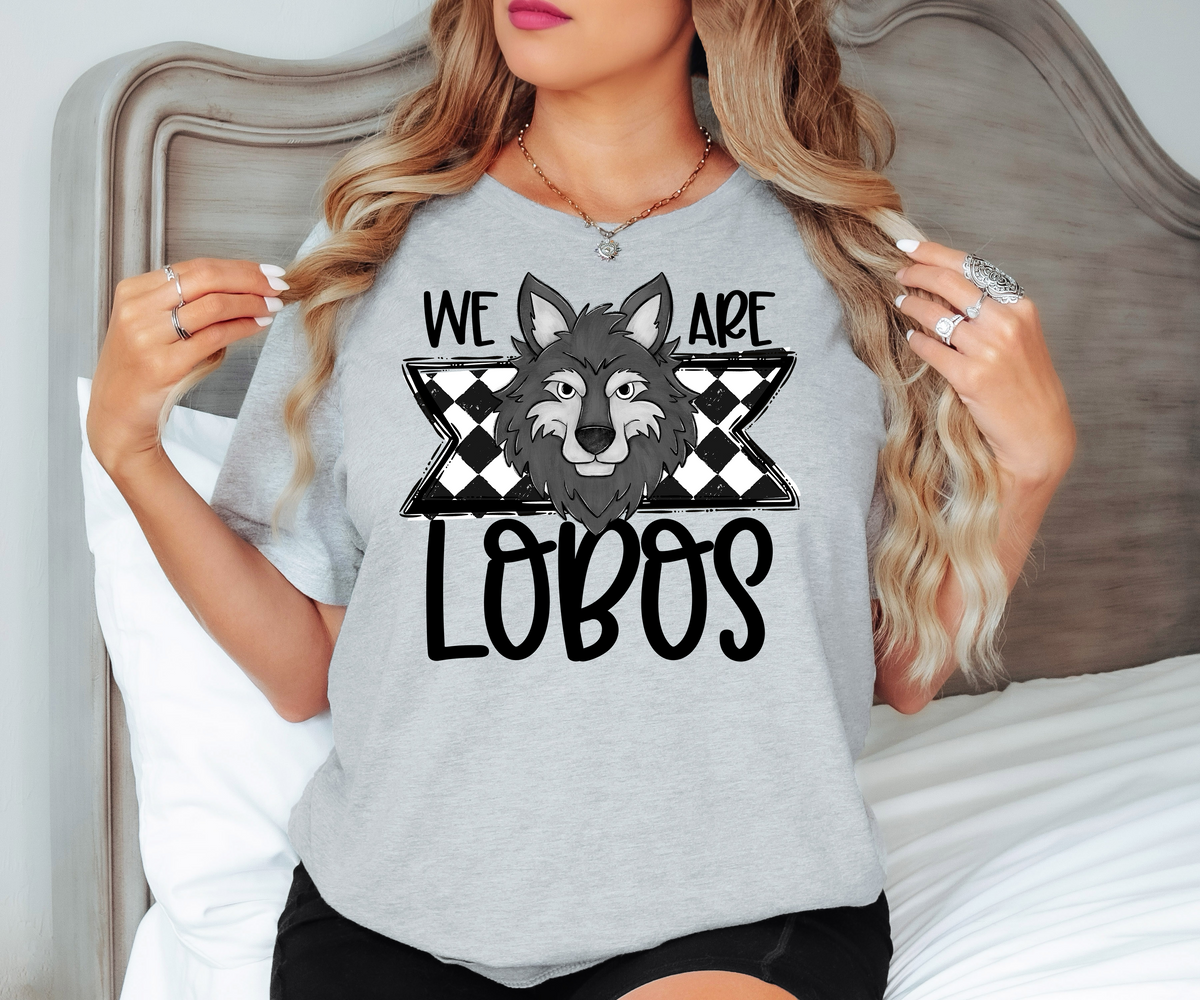 We Are Lobos Checker DTF Print – Torch Light